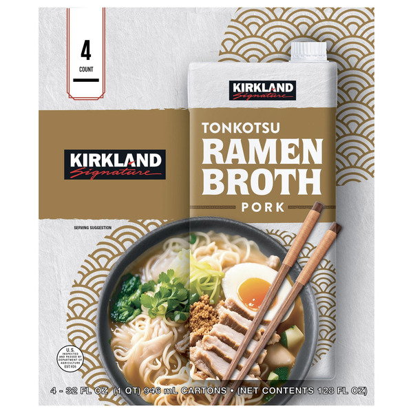 Kirkland Signature Tonkotsu Pork Ramen Broth, 32 fl oz, 4-count Same ...