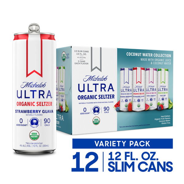 Michelob ULTRA Organic Seltzer Coconut Water Collection Variety Pack ...