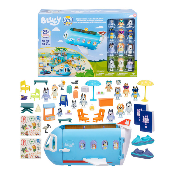 Bluey 3 in 1 Transforming Plane Mega Playset Same-Day Delivery | Costco