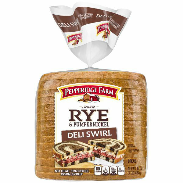 Wegmans Pepperidge Farm Jewish Rye & Pumpernickel Deli Rye & Pump Swirl ...
