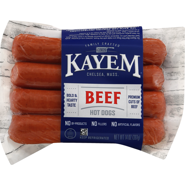 Kayem Beef Hot Dogs (8 ct) - Instacart