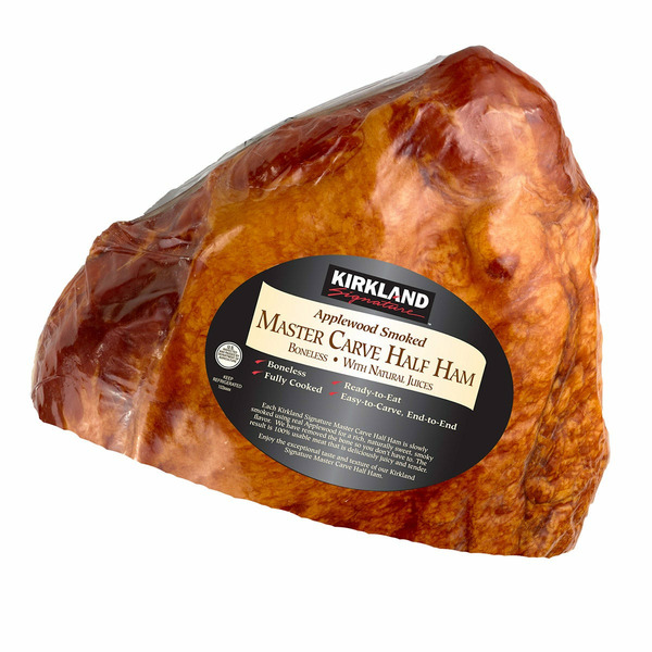 Kirkland Signature Mastercarve Half Ham, Applewood Smoked Same-Day ...