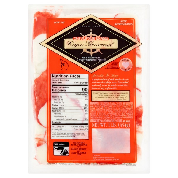 ShopRite Cape Gourmet Salad Style Crab Flavored Seafood Same-Day ...