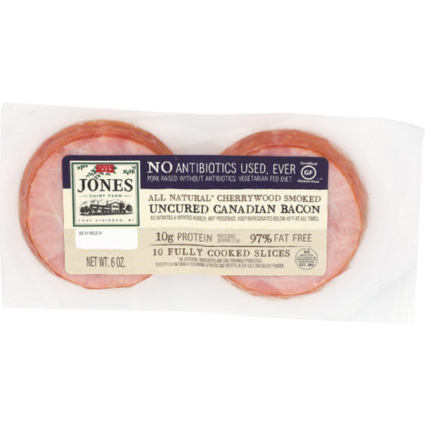 Jones Dairy Farm Uncured Canadian Bacon Same-Day Delivery or Pickup ...