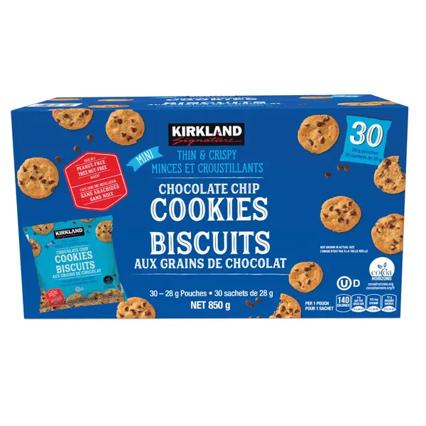 Kirkland Signature Mini Thin & Crispy Chocolate Chip Cookies Same-Day ...