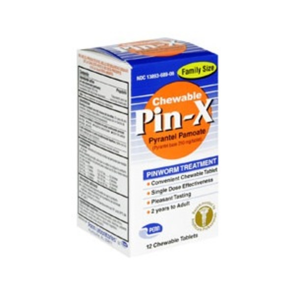 Pin X Pinworm Treatment, Chewable Tablets, Family Size (12 ct) from CVS ...