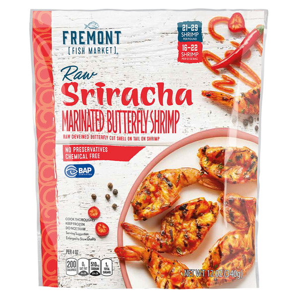 Fremont Fish Market Sriracha Marinated Shrimp Same-Day Delivery or Pickup | ALDI