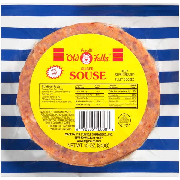 Purnell's Old Folks Sliced Hot Souse (12 oz) - Instacart