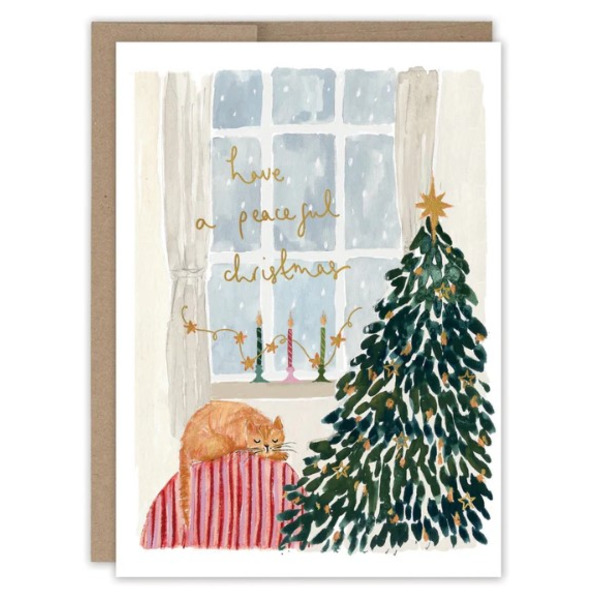 Biely & Shoaf Collection Peaceful Cat Christmas Card Same-Day Delivery ...