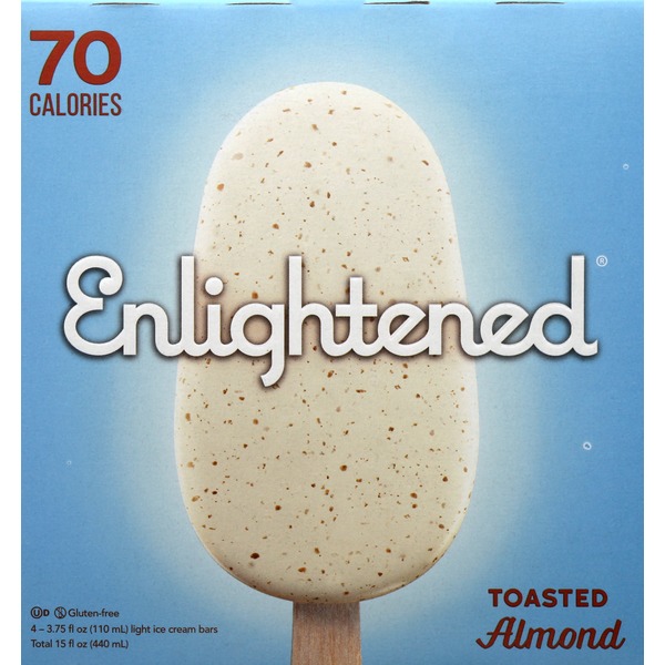 Enlightened Ice Cream Bars, Light, Toasted Almond (4 each) - Instacart