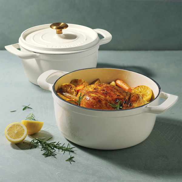 Tramontina 4 Quart & 6 Quart Enameled Cast Iron Round Dutch Oven 4 ...