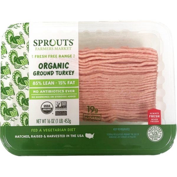 Sprouts Organic 85% Lean Ground Turkey Same-Day Delivery or Pickup ...