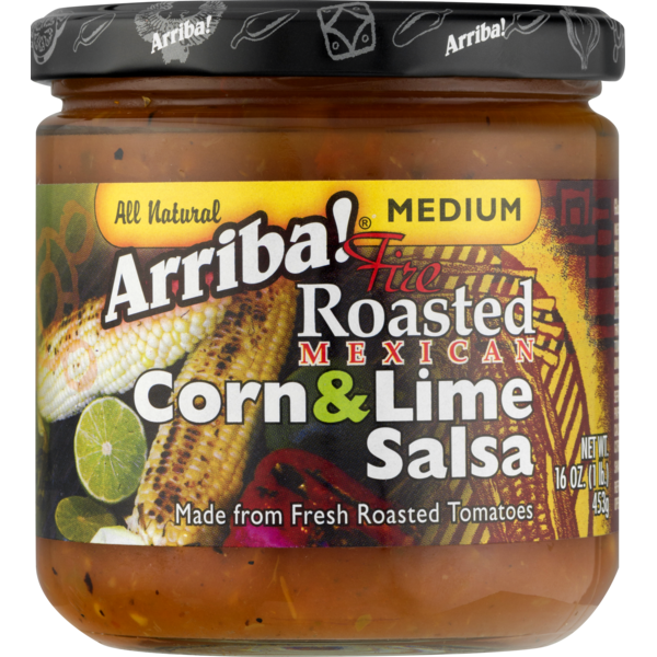 Arriba! Salsa Fire Roasted Mexican Corn & Lime Medium (16 oz) - Instacart