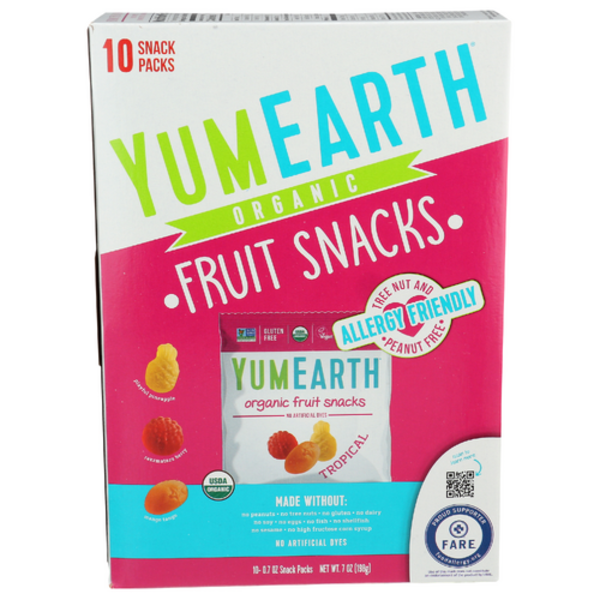 YumEarth Fruit Snacks, Organic, Tropical, Snack Pack Same-Day Delivery ...
