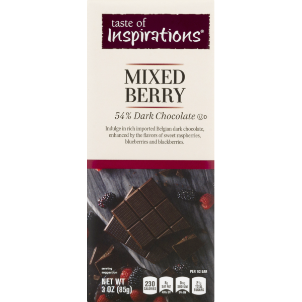 Taste of Inspirations Mixed Berry Dark Chocolate (3 oz) - Instacart