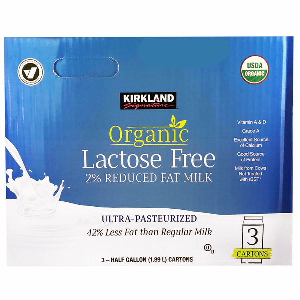 Kirkland Signature Organic Lactose Free Milk, 64 fl oz, 3 count Same ...