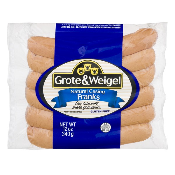 Grote & Weigel Natural Casing Frank (12 oz) - Instacart