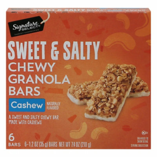 Safeway SIGNATURE SELECTS Granola Bars, Chewy, Sweet & Salty, Cashew ...