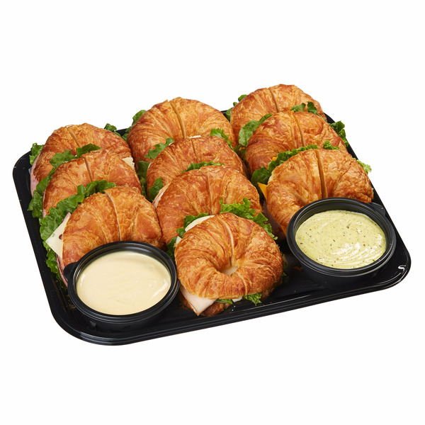 Kirkland Signature Croissant Sandwich Platter, Chicken/Ham/Roast Beef ...