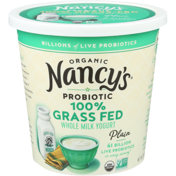 Nancy's Yogurt, Organic, Plain, Whole Milk, 100% Grass-Fed Same-Day ...