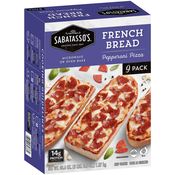 Sabatasso's French Bread Pepperoni Pizza, 9 ct Same-Day Delivery ...