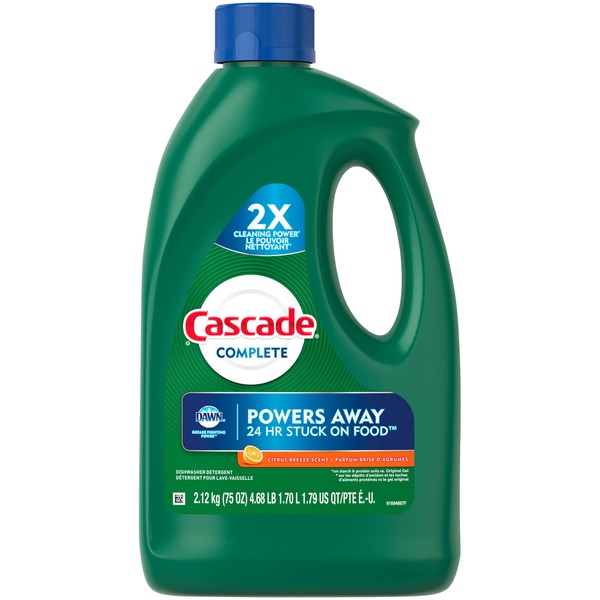 Cascade Complete Gel Dishwasher Detergent, Citrus Breeze Scent Same-Day ...