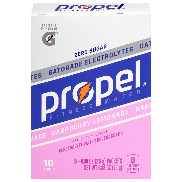 Propel Zero Sugar Raspberry Lemonade Electrolyte Water Beverage Mix ...