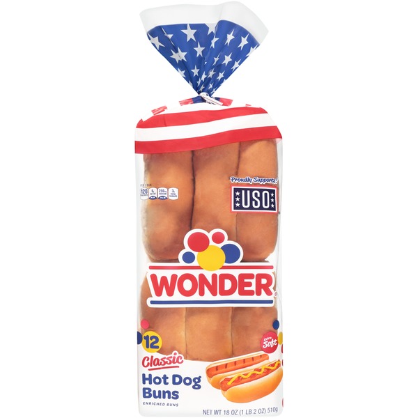 Wonder Bread Classic Hot Dog Buns (18 oz) - Instacart