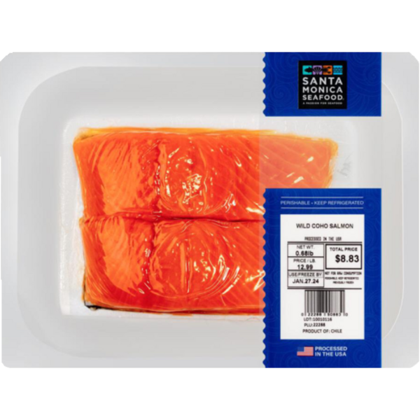 Santa Monica Seafood Previouzly Frozen Farmed Coho Salmon Portions Same ...
