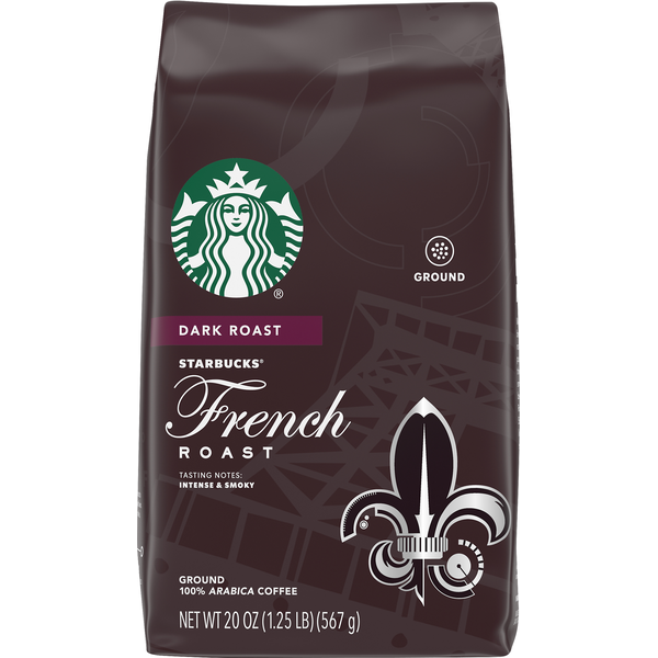 Starbucks Dark Roast Ground Coffee — French Roast (20 oz) - Instacart