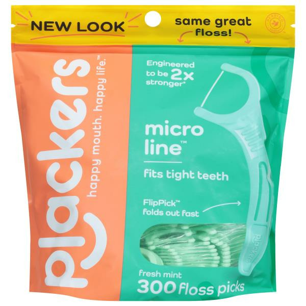 Publix Plackers Micro Mint Floss Picks, Micro Line, Fresh Mint Same-Day ...