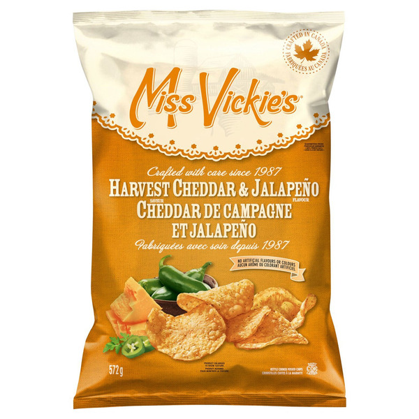 Miss Vickie’s Harvest Cheddar & Jalapeo Kettle Cooked Potato Chips Same ...