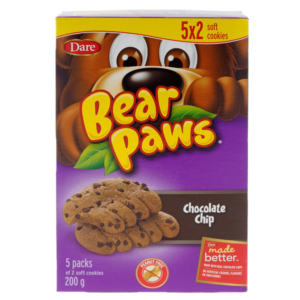 Dare Bear Paws Chocolate Chip Cookies Same-Day Delivery | Dollarama