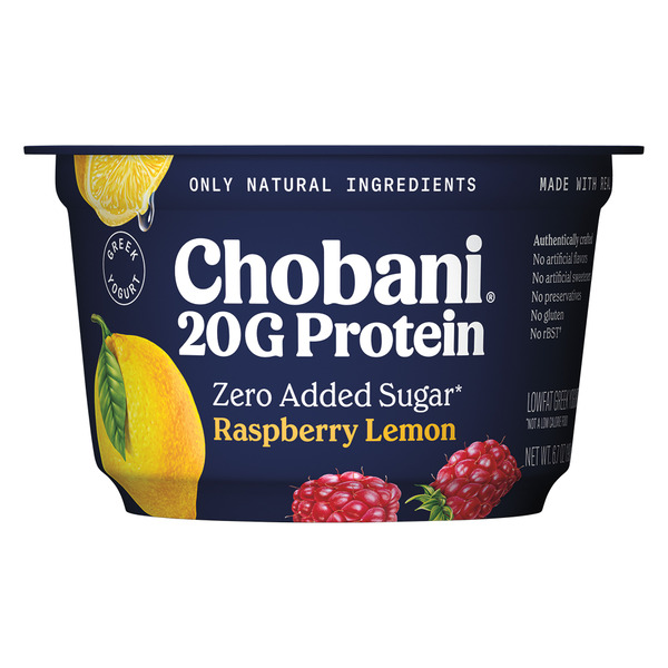 Chobani Zero Added Sugar Lowfat Raspberry Lemon Yogurt Same-Day ...
