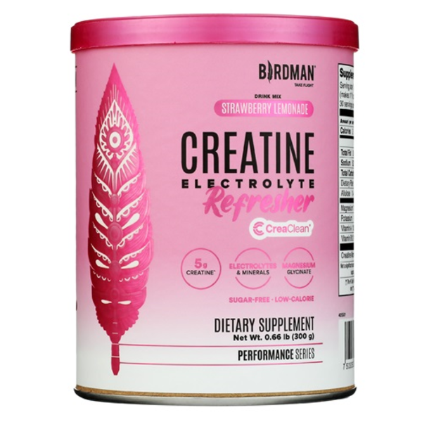 Birdman Strawberry Lemonade Creatine Electrolyte Refresher Drink Mix ...