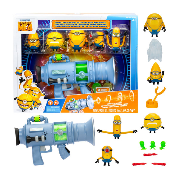 Moose Toys Despicable Me 4 Ultimate Fart Blaster & Mega Minions Set ...