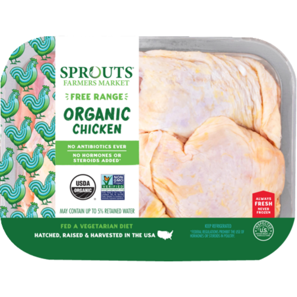 Sprouts Farmers Market Sprouts Organic Bone-In Chicken Thigh Same-Day ...