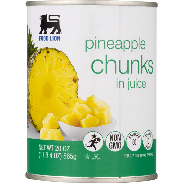 Food Lion Food Lion Pineapple Chunks, In Juice, Can Same-Day Delivery ...
