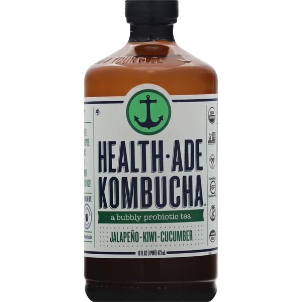 Health Ade Kombucha, Jalapeno-Kiwi-Cucumber (16 oz) - Instacart