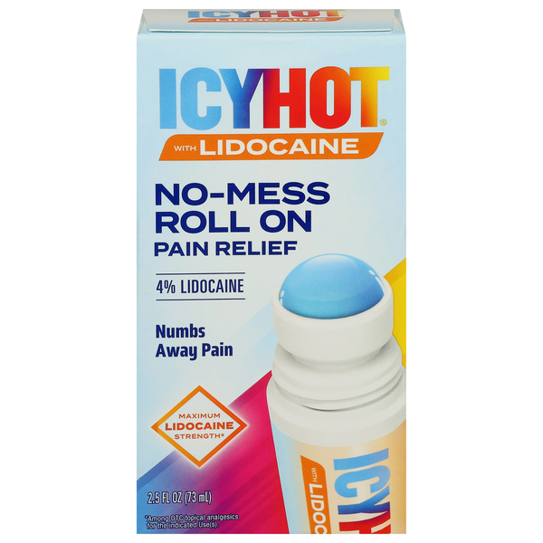 Icy Hot Maximum Strength No-Mess Roll On Pain Relief with Lidocaine ...