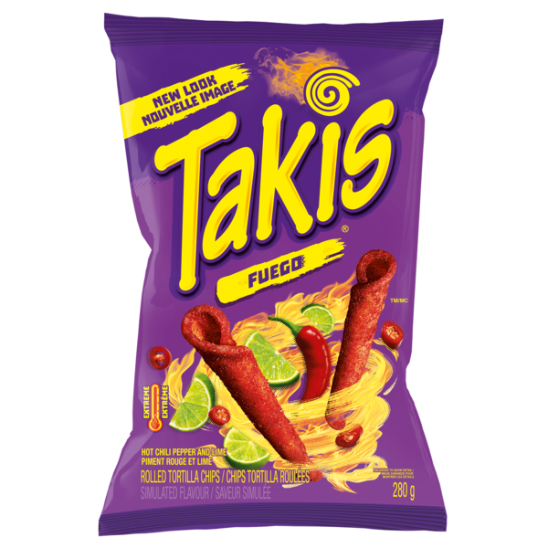 Takis Fuego Spicy Chili Pepper and Lime Rolled Tortilla Chips Same-Day ...
