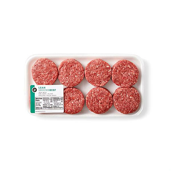 Publix Publix Lean Ground Beef Slider Burgers, 7% Fat Beef, Usda ...