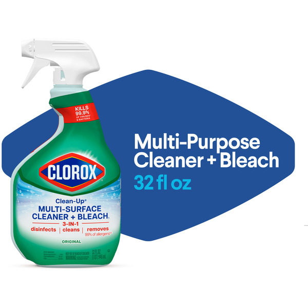 Clorox Clean-Up All Purpose Cleaner with Bleach, Spray Bottle, Original ...