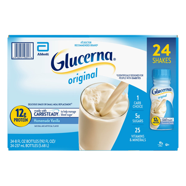 Glucerna Diabetes Nutritional Shake Homemade Vanilla Ready To Drink ...