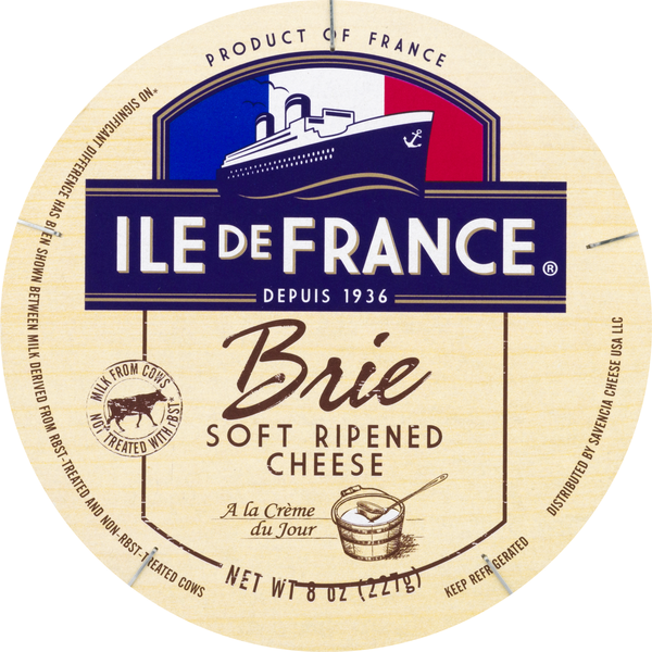 Ile De France Soft-Ripened Cheese, Brie (8 oz) from Gus's Community ...