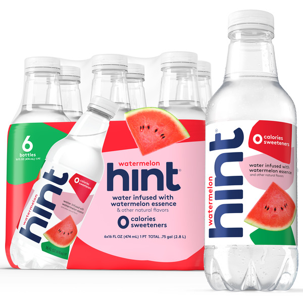 hint Fruit Infused Bottled Water, Watermelon Same-Day Delivery or ...