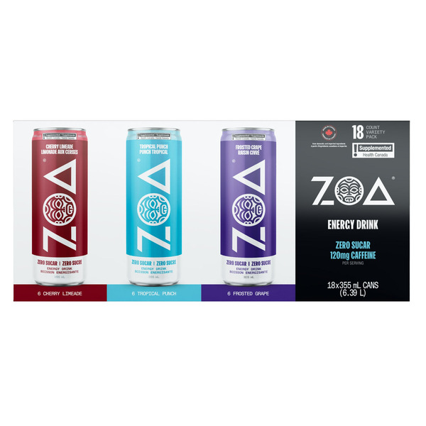 ZOA Zero Sugar Energy Drink Variety Pack Same-Day Delivery | Costco