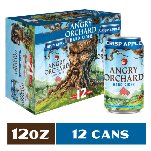 Angry Orchard Crisp Apple Hard Cider, Spiked (12 fl oz) - Instacart