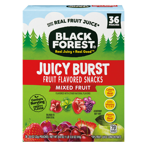 ALDI Black Forest Juicy Burst Mixed Fruit Fruit Flavored Snacks Same ...