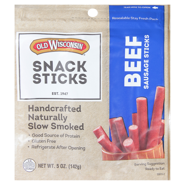 Old Wisconsin Snack Sticks, Beef, Sausage Sticks Same-Day Delivery or ...